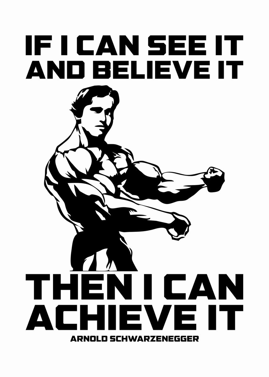 'Believe It and Achieve It' Poster, picture, metal print, paint by ...