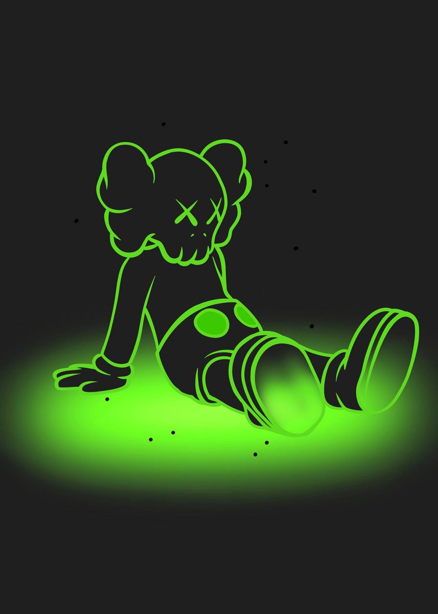 'Kaws' Poster, picture, metal print, paint by Biopic Studio | Displate