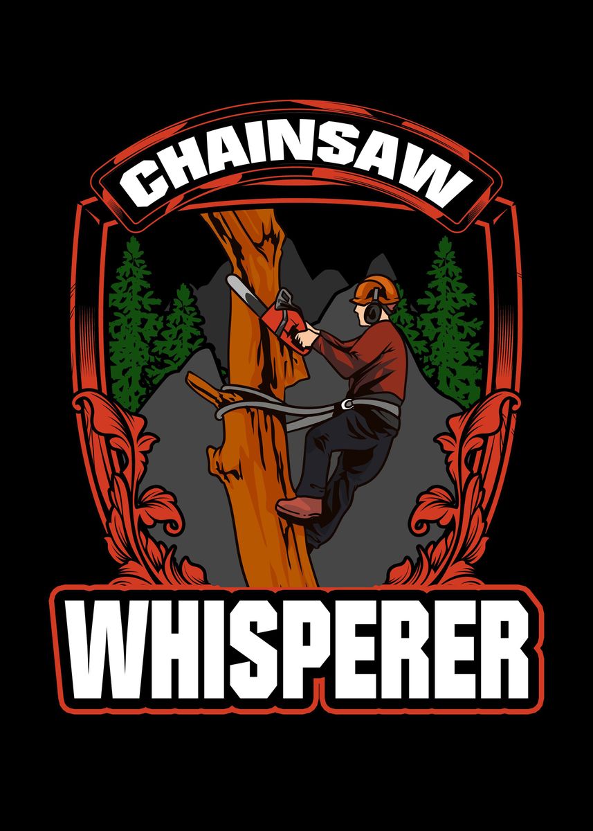 'Chainsaw Lumberjack' Poster, picture, metal print, paint by to42 | Displate