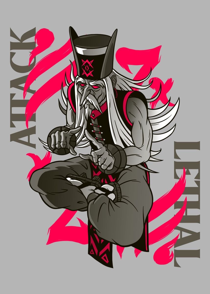 'Ninja' Poster, picture, metal print, paint by NIZAM KHAN | Displate