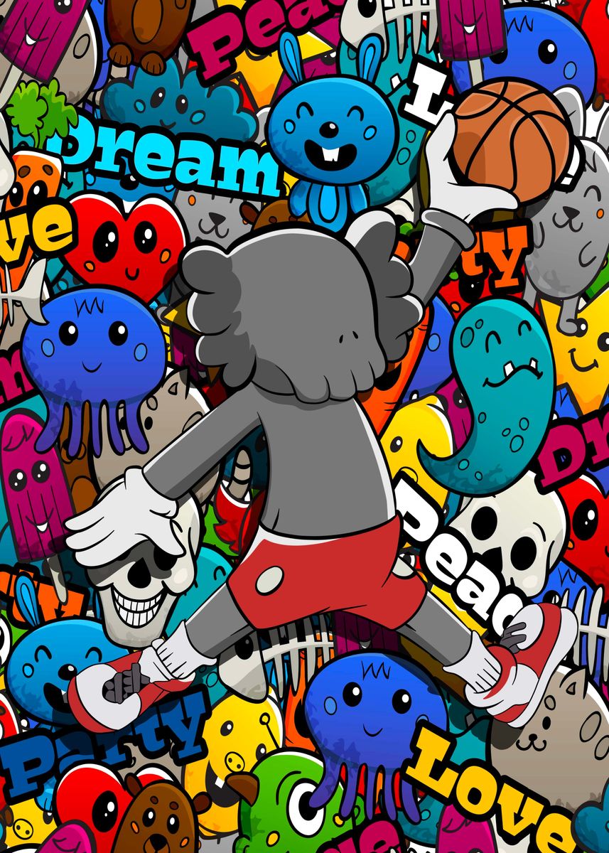 'Hypebeast characters' Poster, picture, metal print, paint by Biopic ...