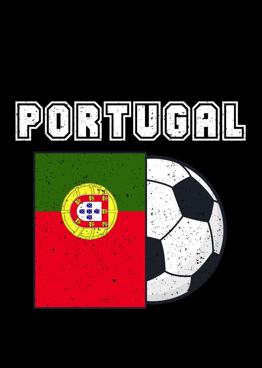 'Portugal Soccer Team Flag' Poster, picture, metal print, paint by ...