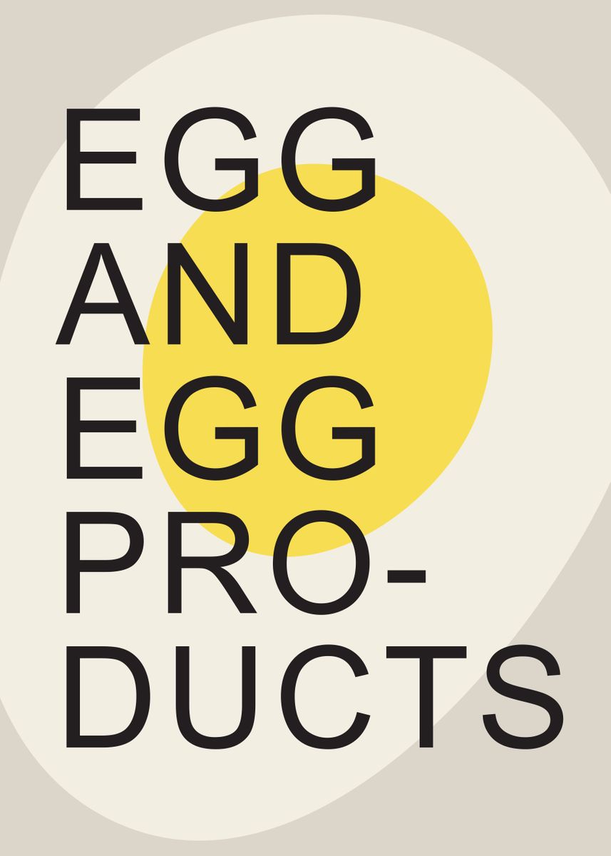 'EGG PRODUCTS POSTER' Poster, picture, metal print, paint by ...
