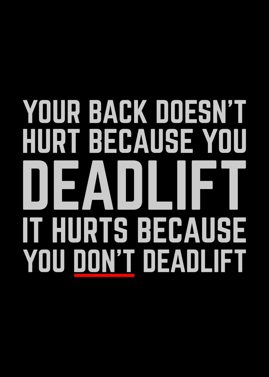 'Deadlift Motivation' Poster, picture, metal print, paint by albran ...