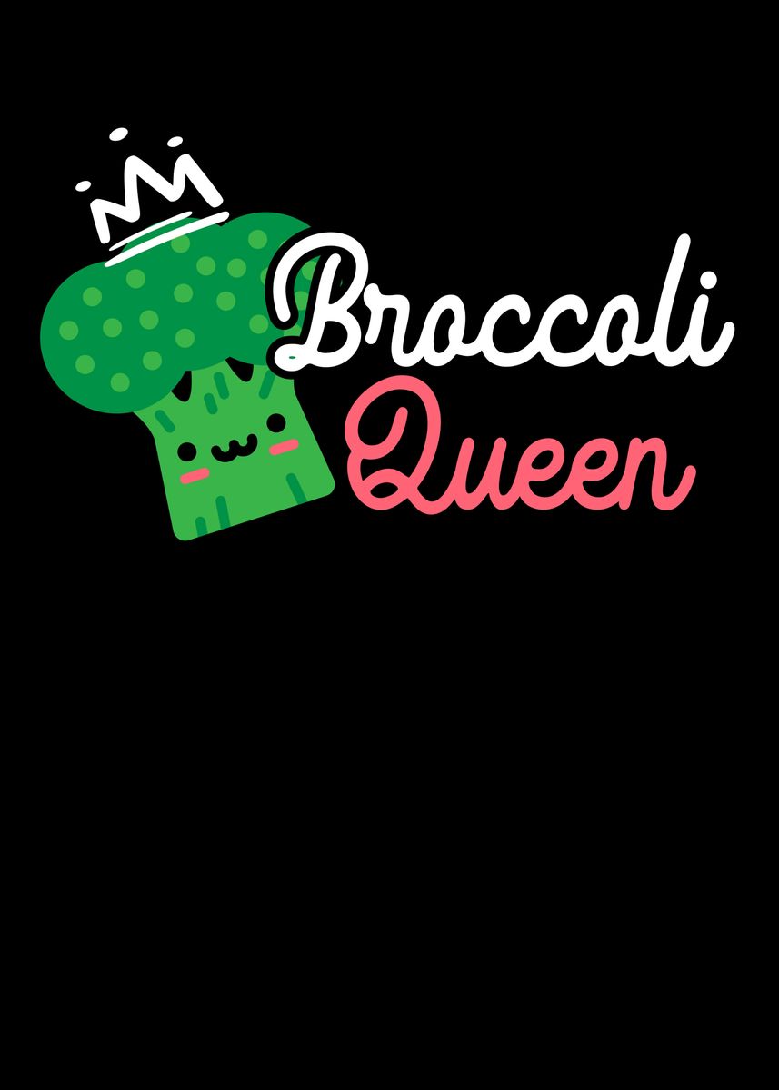 'Broccoli Queen' Poster, picture, metal print, paint by NAO | Displate