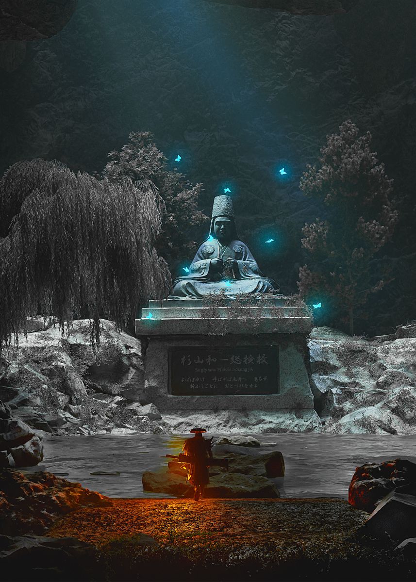 'Samurai Cave' Poster, picture, metal print, paint by Kevin Wagner ...