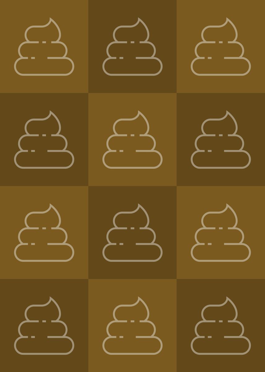 'Poop Icons Art Yellow 1' Poster, picture, metal print, paint by ...