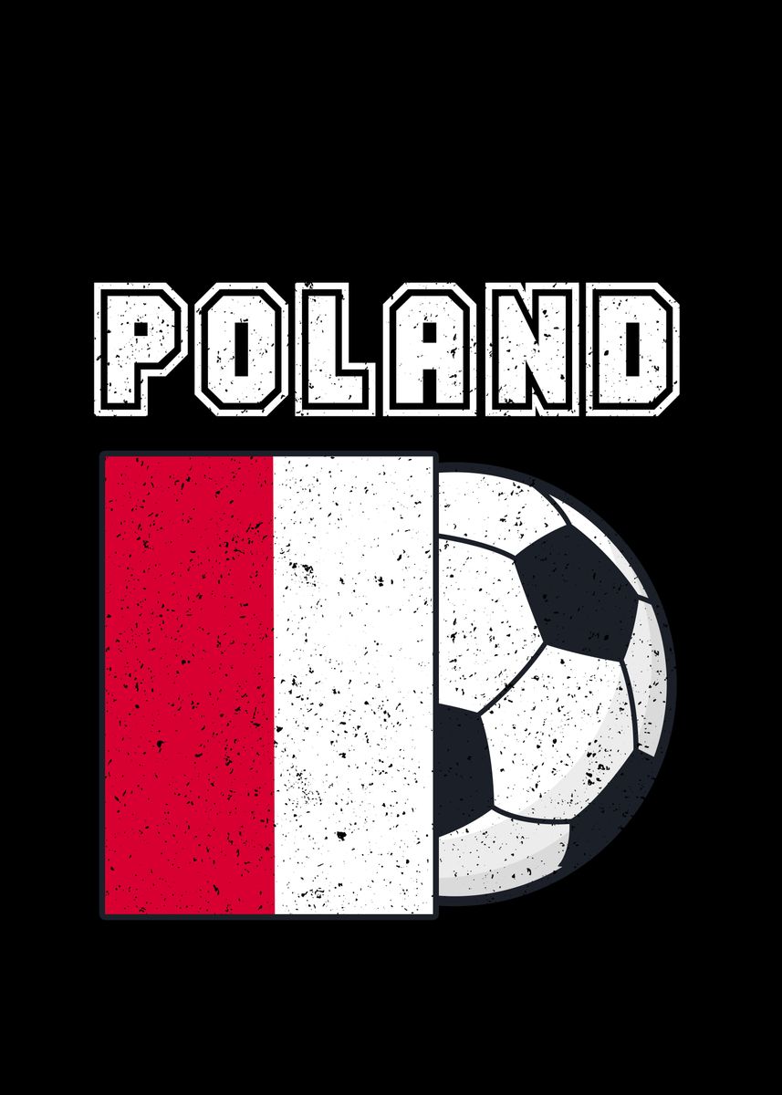 'Poland Soccer Team Flag' Poster, picture, metal print, paint by Hexor ...
