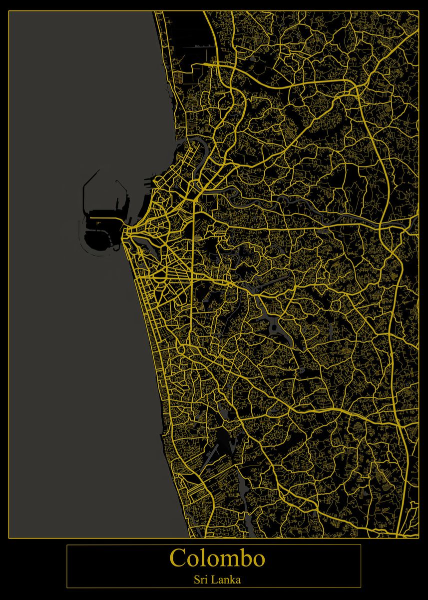 'Colombo Sri Lanka' Poster by Zake Yonkou | Displate