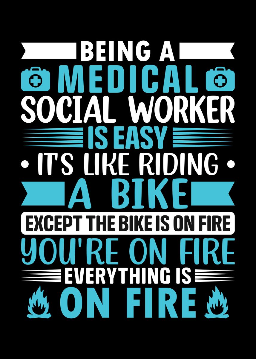 'Medical Social Worker' Poster, picture, metal print, paint by Lukes ...
