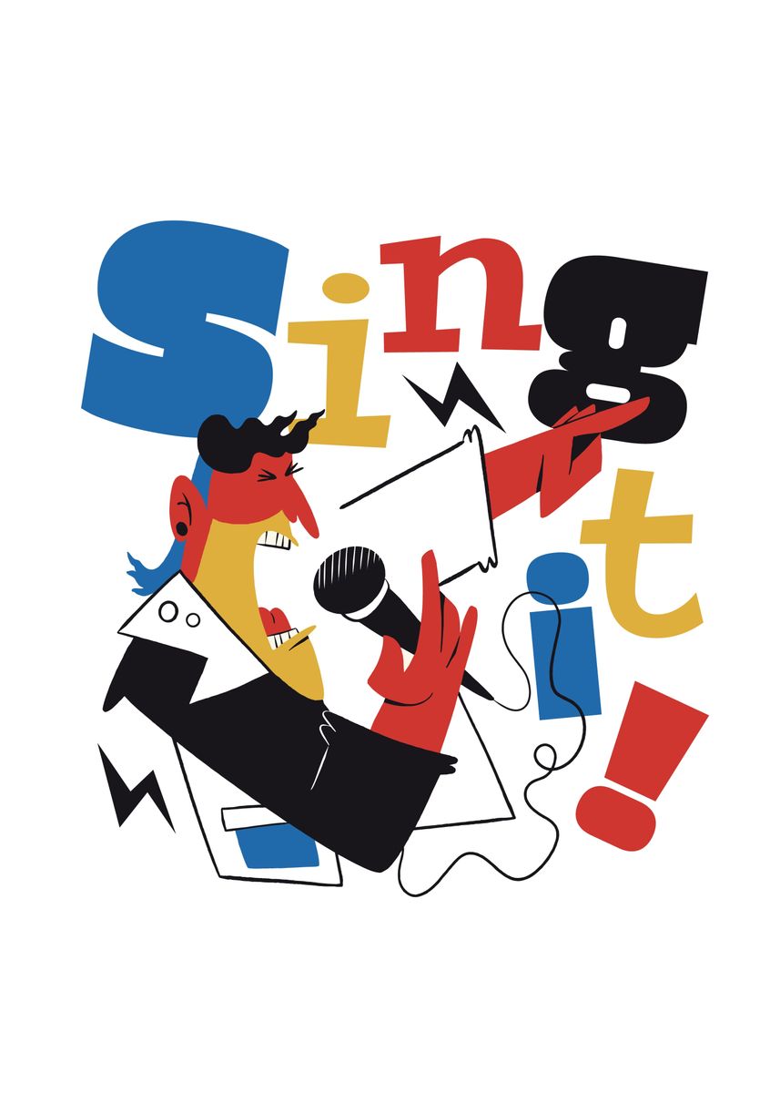 'Abstract Rock Singer' Poster, picture, metal print, paint by ...