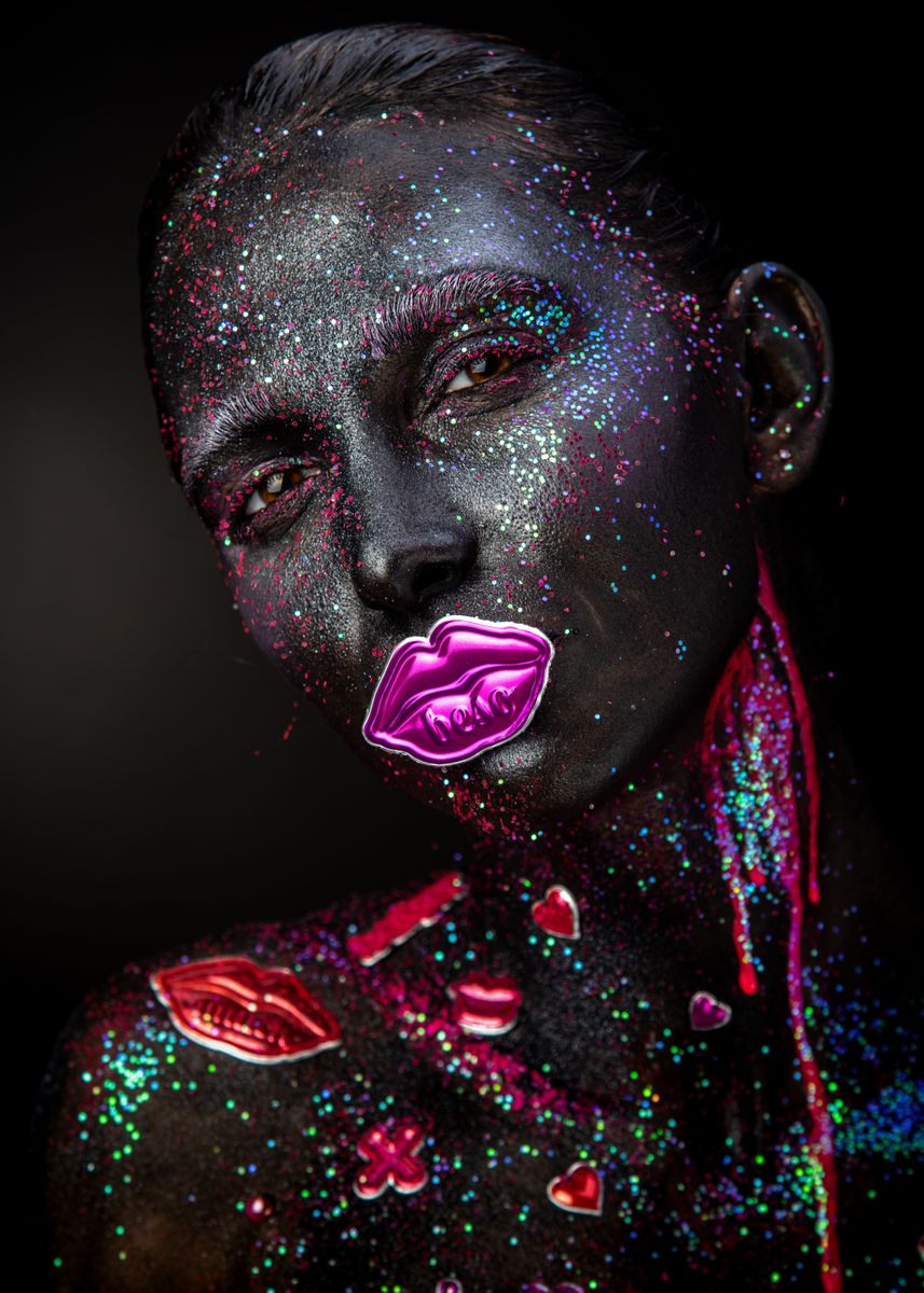 'Mystical makeup of a woman' Poster, picture, metal print, paint by ...