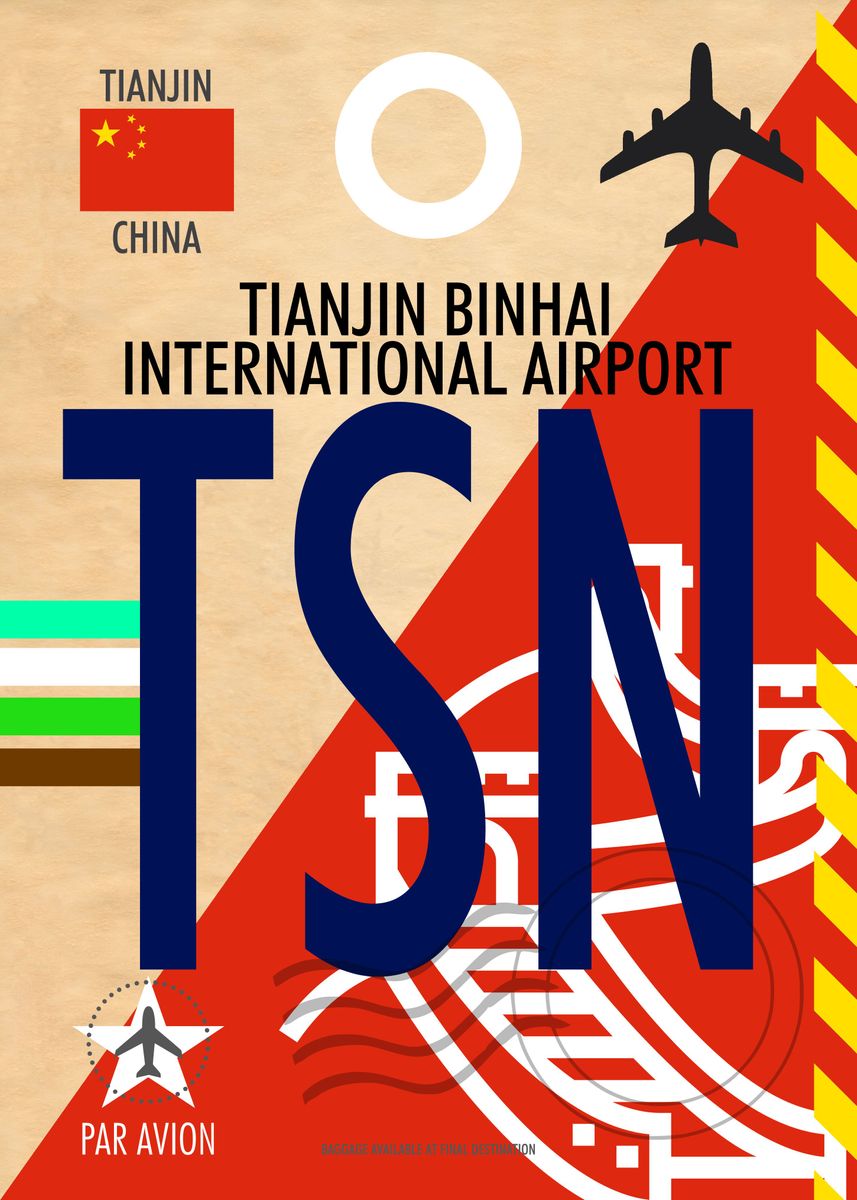 'TSN TIANJIN BINHAI AIRPORT' Poster by Atomic Chinook | Displate