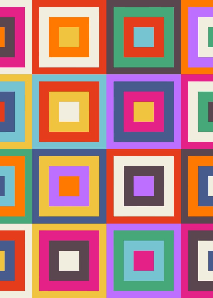 'Matisse Inspired Squares' Poster, picture, metal print, paint by ...