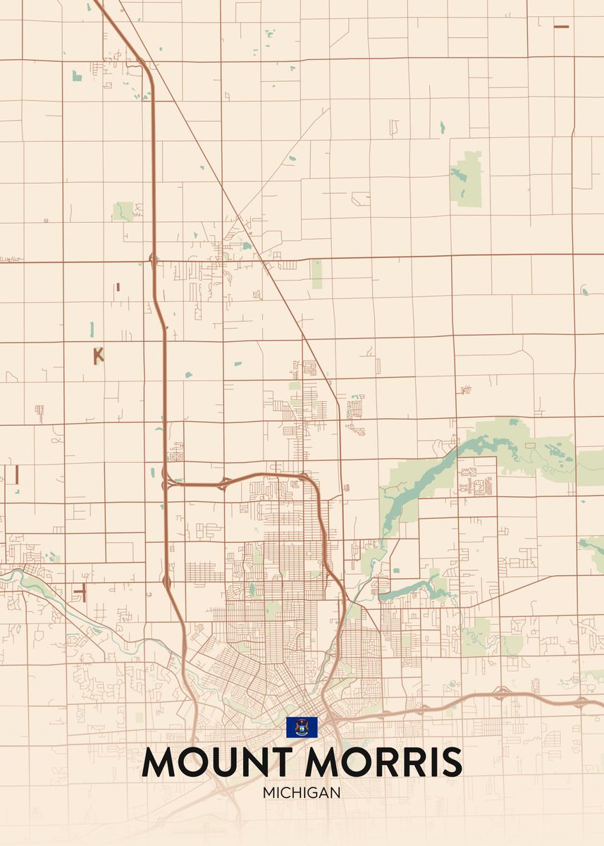 'Mount Morris MI' Poster, picture, metal print, paint by IMR Designs ...