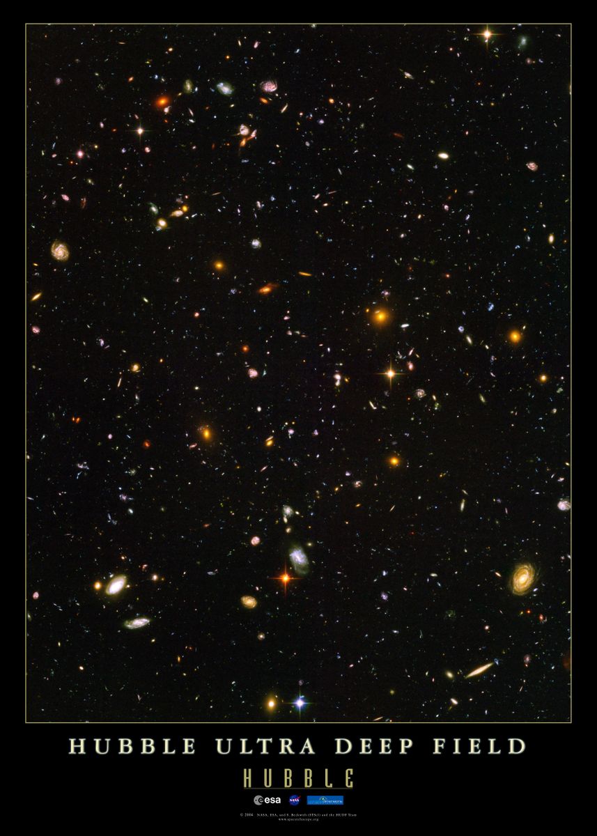 'ESA Hubble UltraDeep Field' Poster, picture, metal print, paint by NTx ...