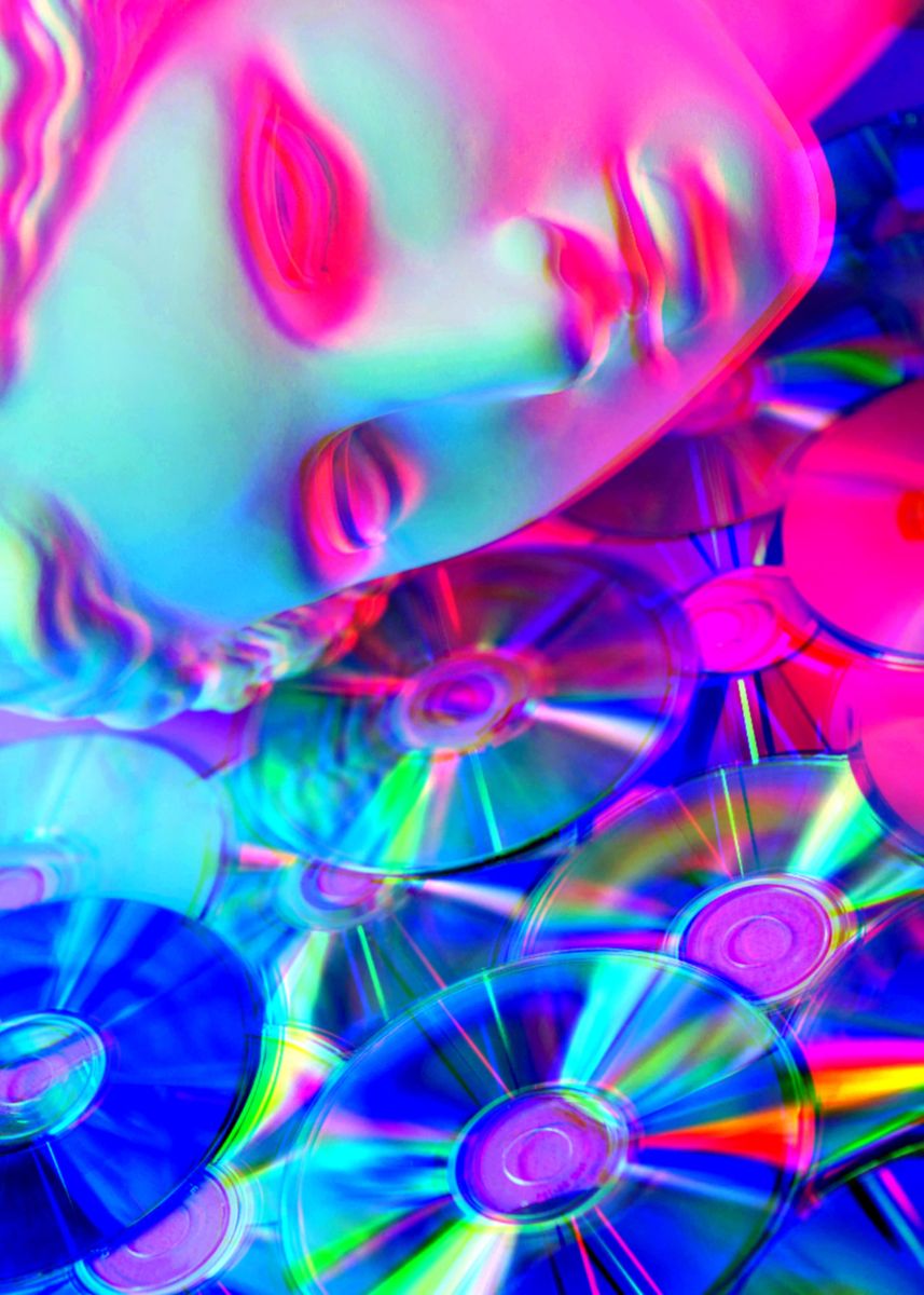 'Vaporwave Pink' Poster by Simon Clement | Displate