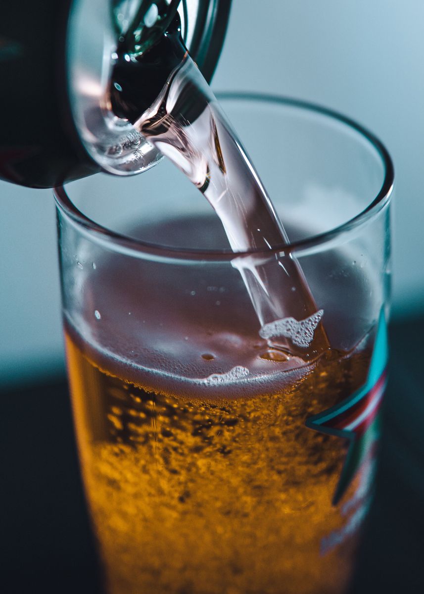 'BEER POURING' Poster, picture, metal print, paint by KROCKNER YR ...