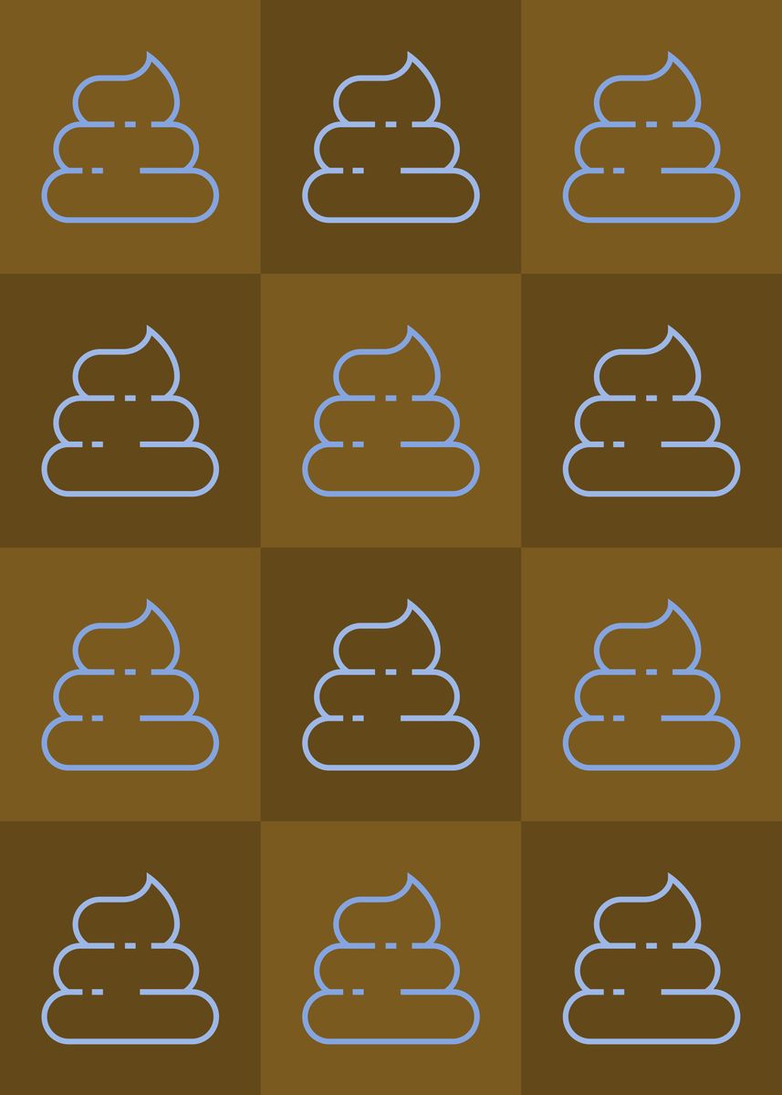 'Poop Icons Art Yellow 2' Poster, picture, metal print, paint by ...