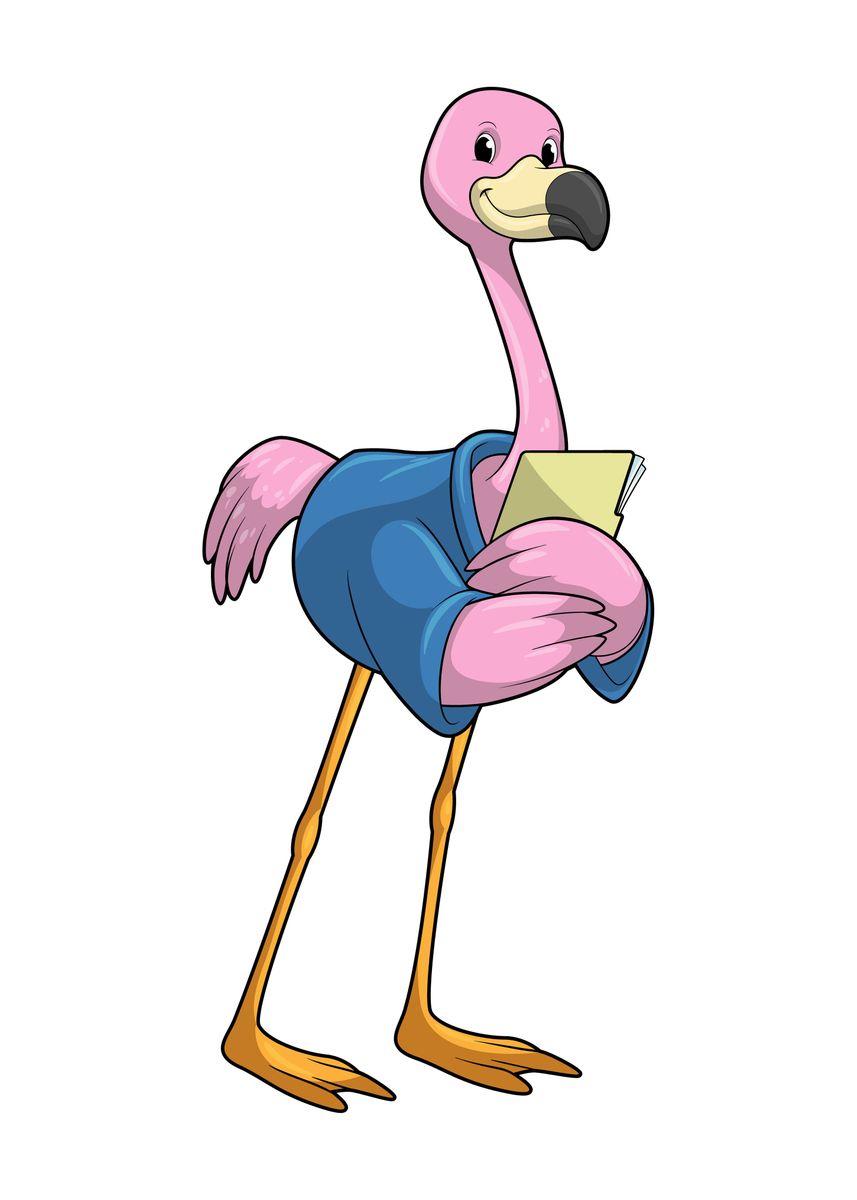 'Flamingo Secretary Notepad' Poster by Markus Schnabel | Displate