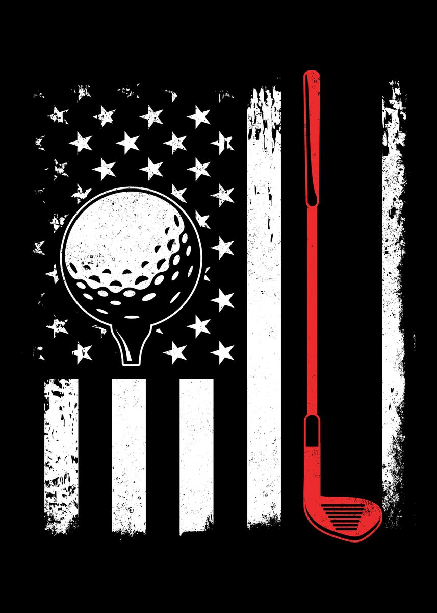'Golf Player USA Golfer' Poster by professionaldesigns | Displate