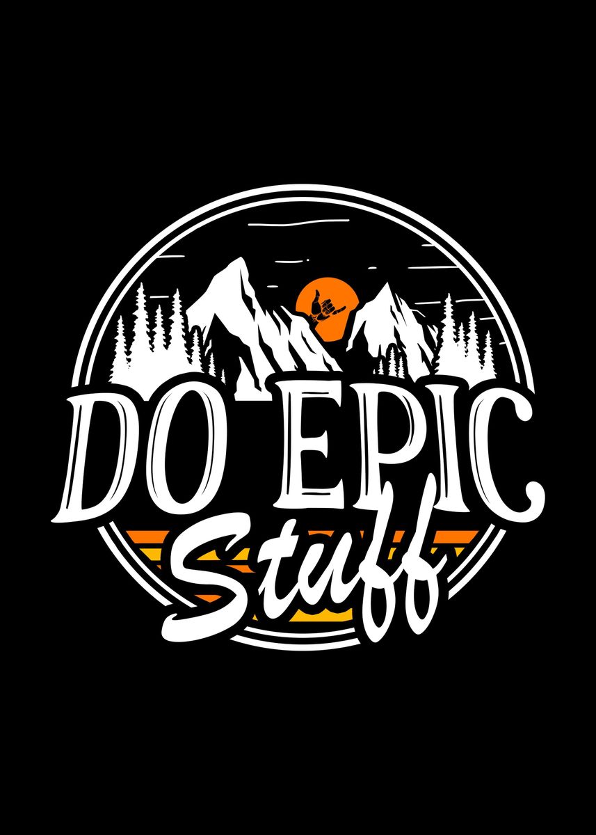 'Surfer Do Epic Stuff' Poster, picture, metal print, paint by ...