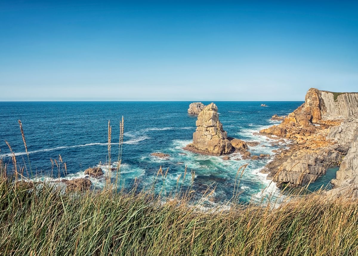 'Spanish Coastline' Poster by Mango Art | Displate