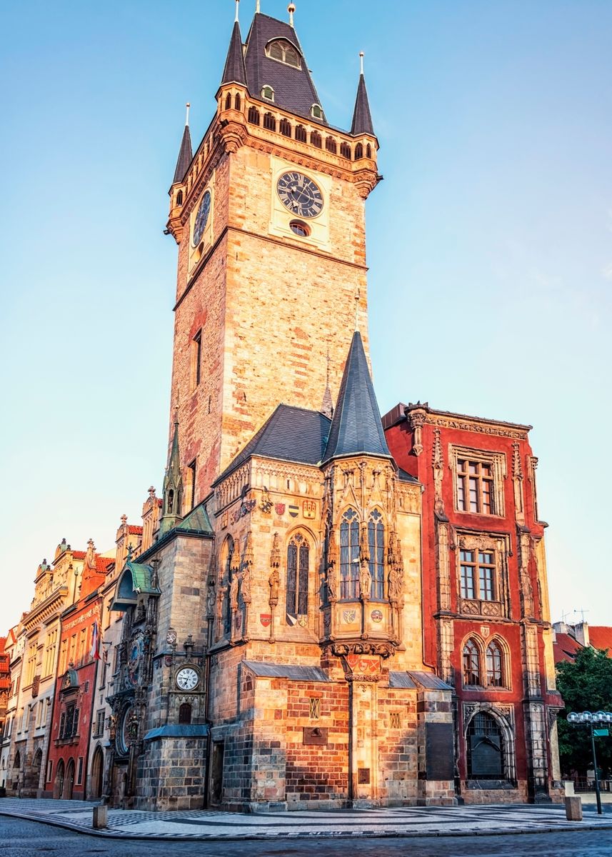 'Old Town Hall' Poster by Mango Art | Displate