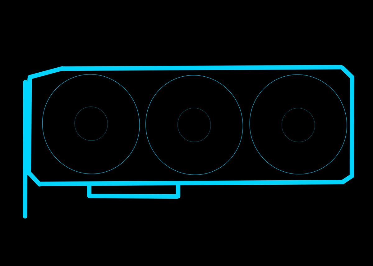 'gpu silhouette' Poster by Sebastian Giovannella | Displate