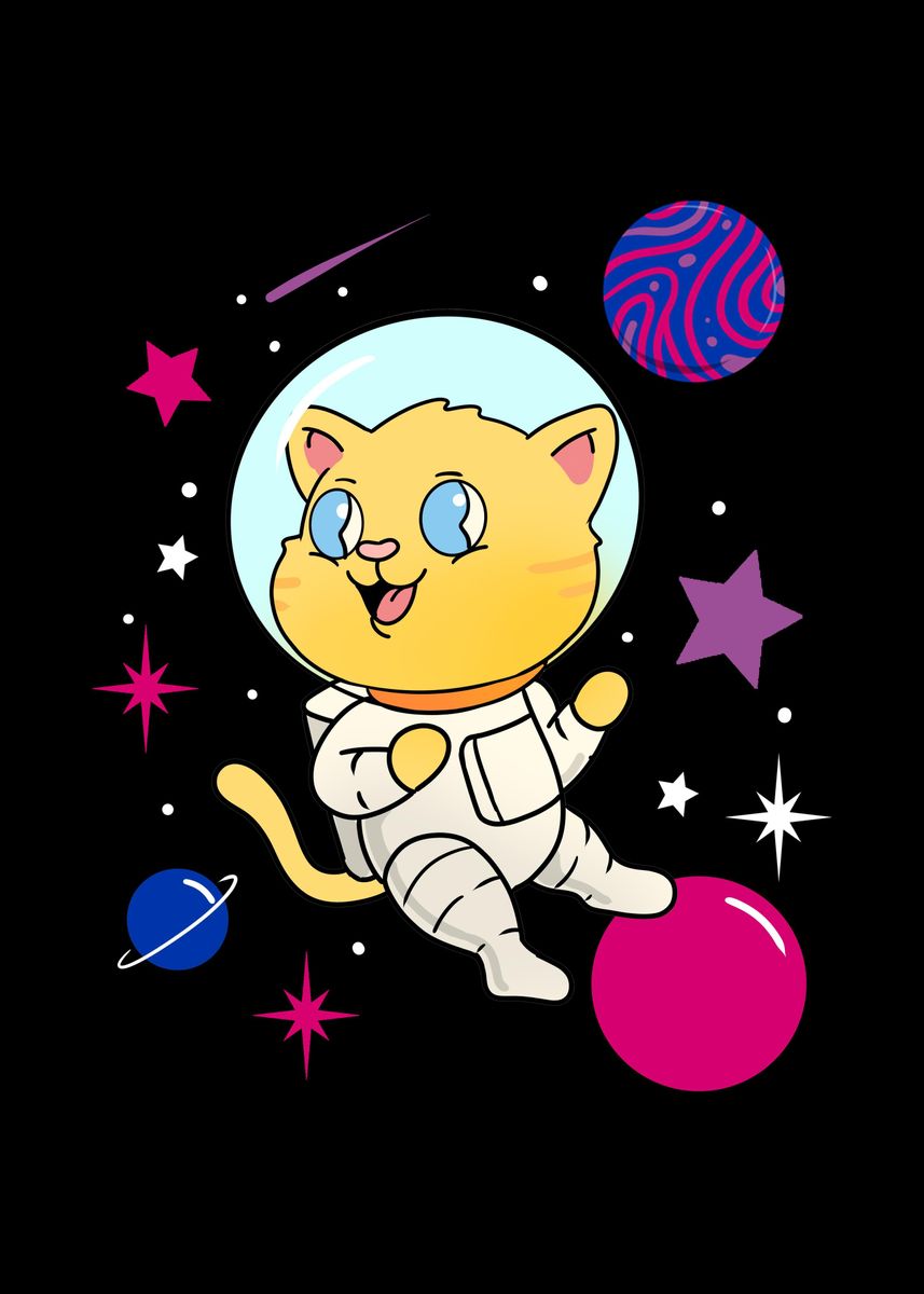 'Bisexual Cat Bi Pride' Poster by queerappear | Displate