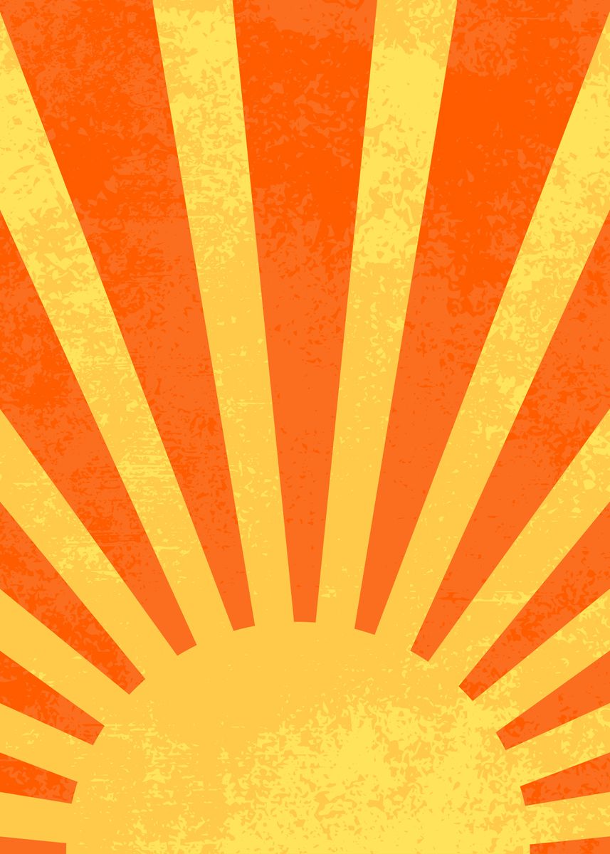 'Orange Yellow Sun Rays' Poster by Prawny | Displate