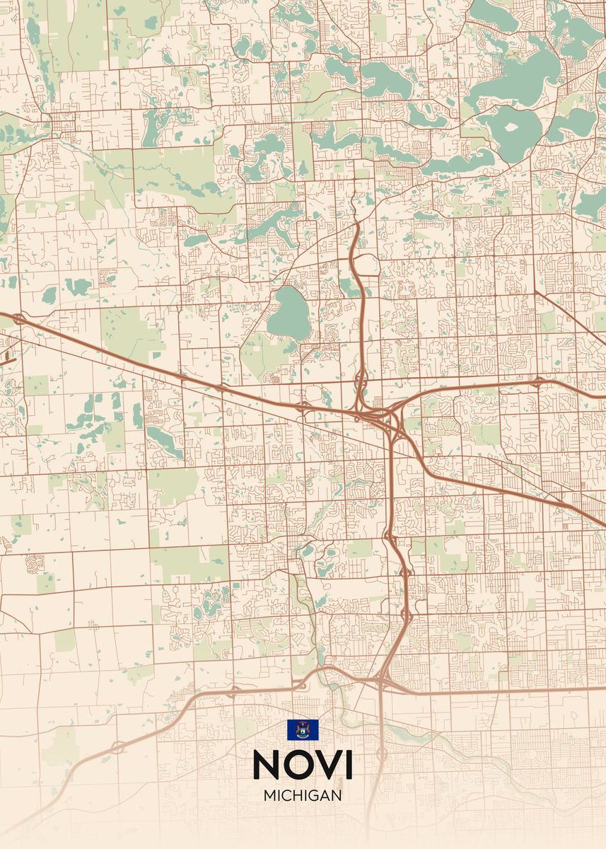 'Novi MI' Poster, picture, metal print, paint by IMR Designs | Displate