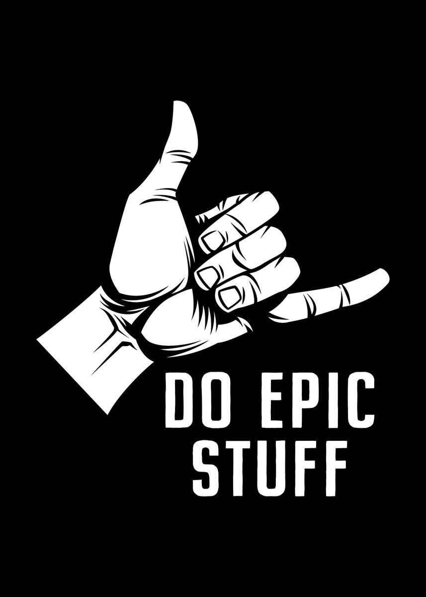 'Surfer Do Epic Stuff' Poster, picture, metal print, paint by ...