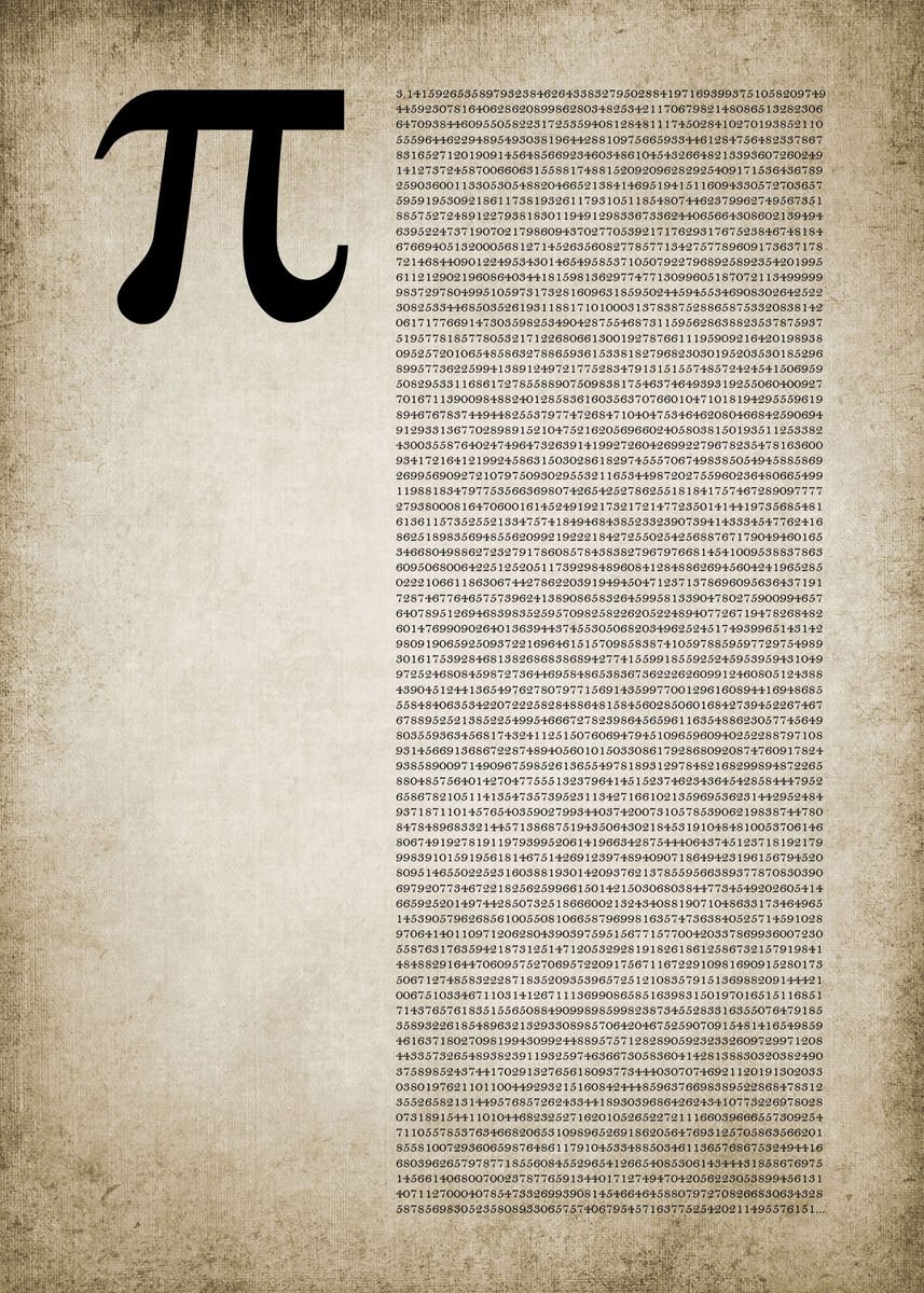 'Pi numbers of pi' Poster, picture, metal print, paint by Designersen ...