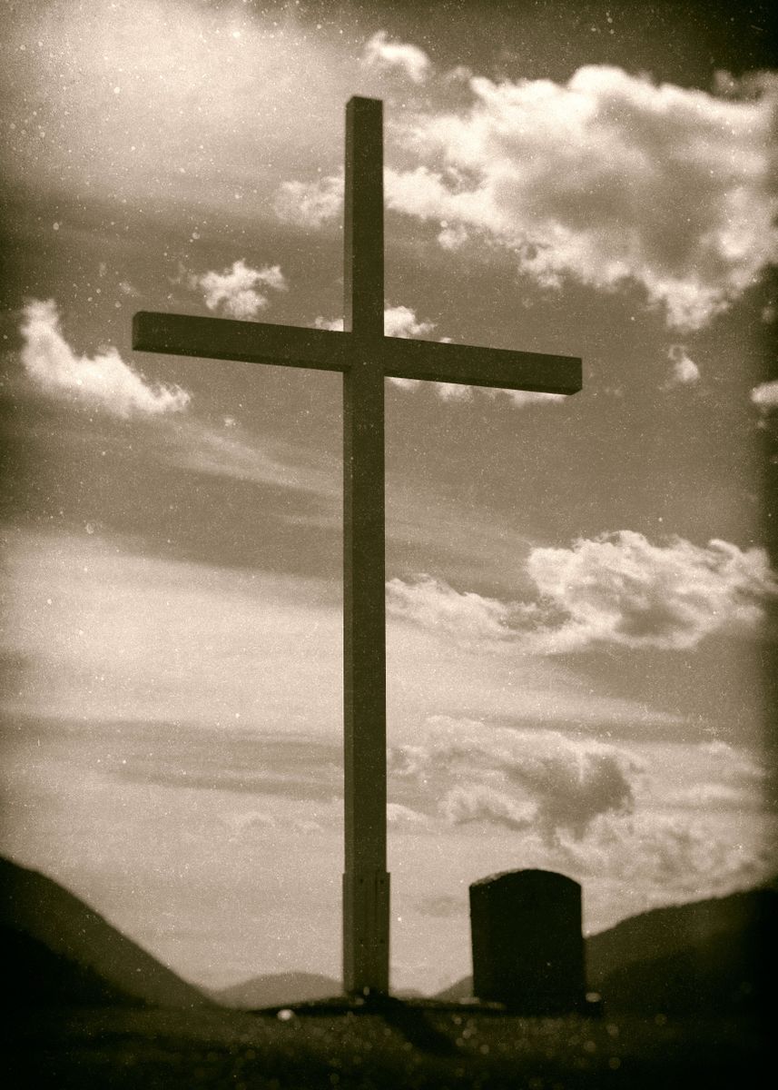 'The Cross and Grave' Poster, picture, metal print, paint by Stephen ...