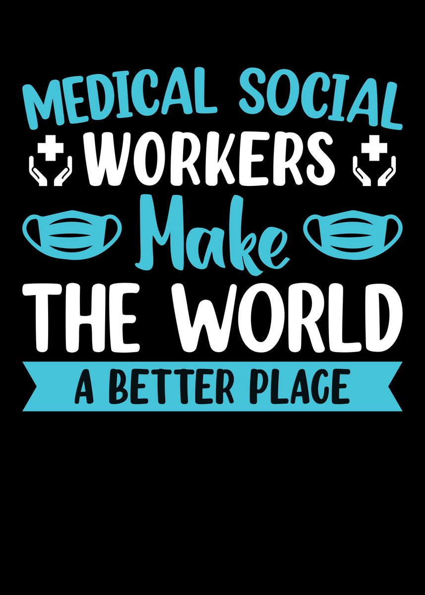 'Medical Social Worker' Poster by Lukes Pixel Studio | Displate