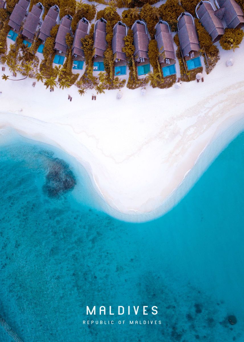 'Maldives ' Poster, picture, metal print, paint by Explore Universe ...