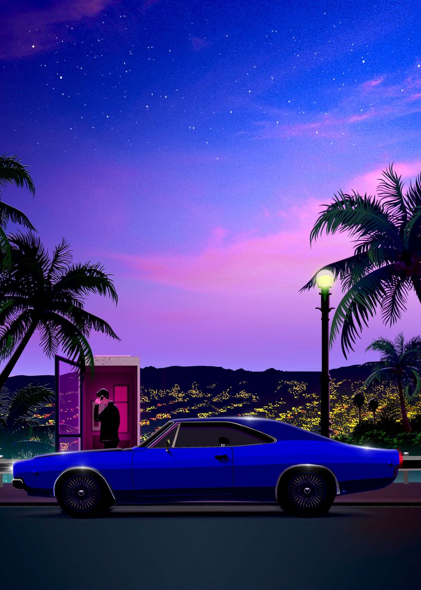 'Midnight Calls' Poster, picture, metal print, paint by Artful Vista ...