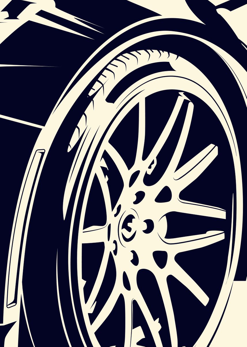 'metal and glass rims' Poster, picture, metal print, paint by Denise ...