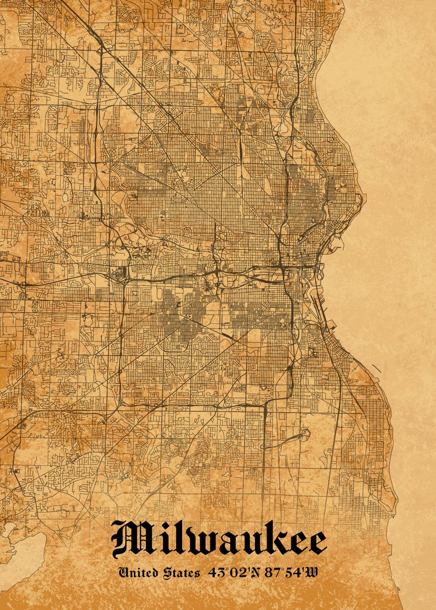 'Milwaukee' Poster, picture, metal print, paint by HEMERSON | Displate