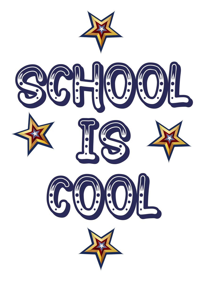 'School is cool' Poster, picture, metal print, paint by ANDRE MCKAY ...