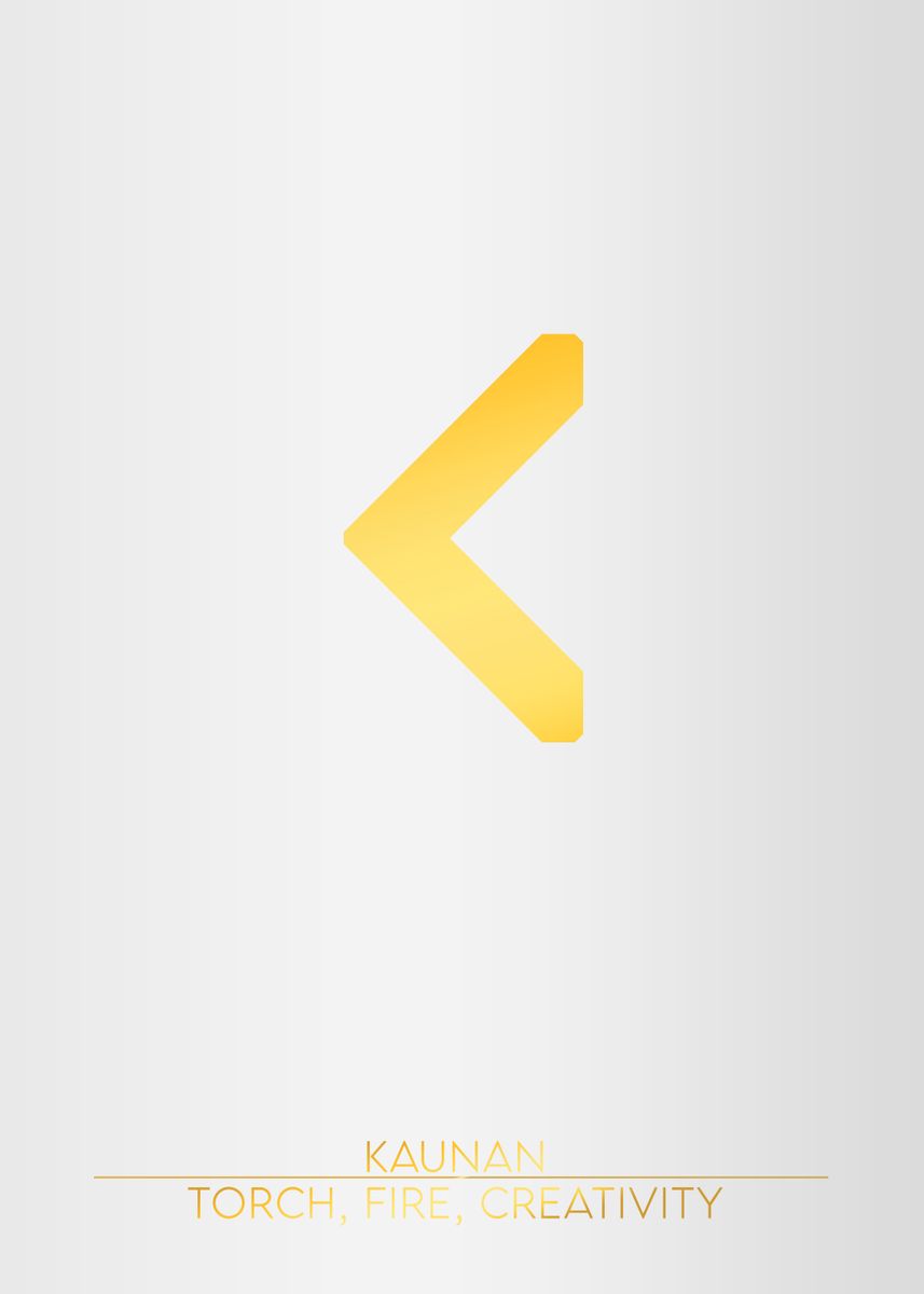 'Kaunan Rune' Poster, picture, metal print, paint by HTomas | Displate