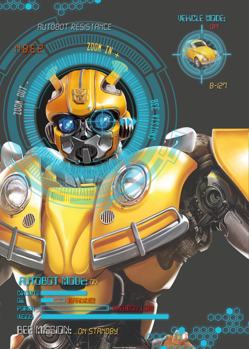 'Bee mission on standby' Poster, picture, metal print, paint by ...