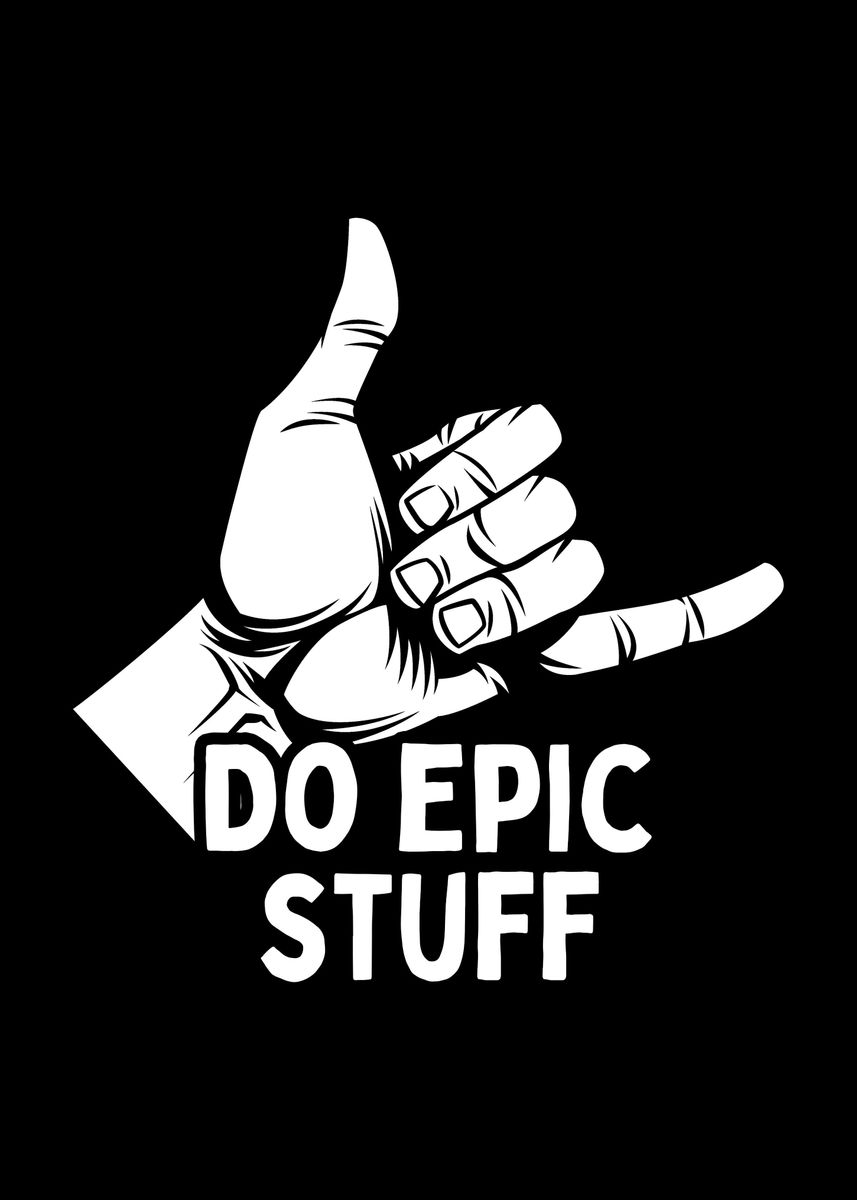 'Surfer Do Epic Stuff' Poster, picture, metal print, paint by ...