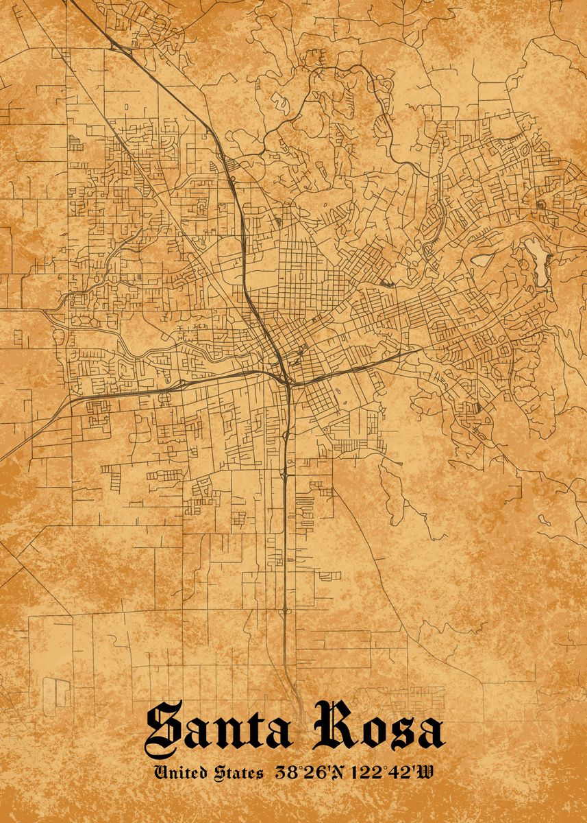 'Santa Rosa' Poster, picture, metal print, paint by HEMERSON | Displate