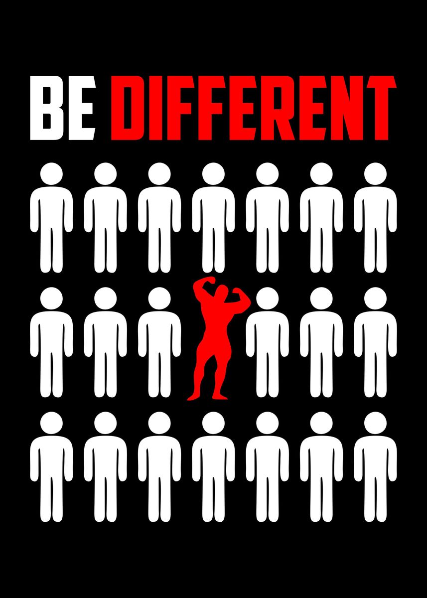 'Be Different' Poster, picture, metal print, paint by albran karan ...