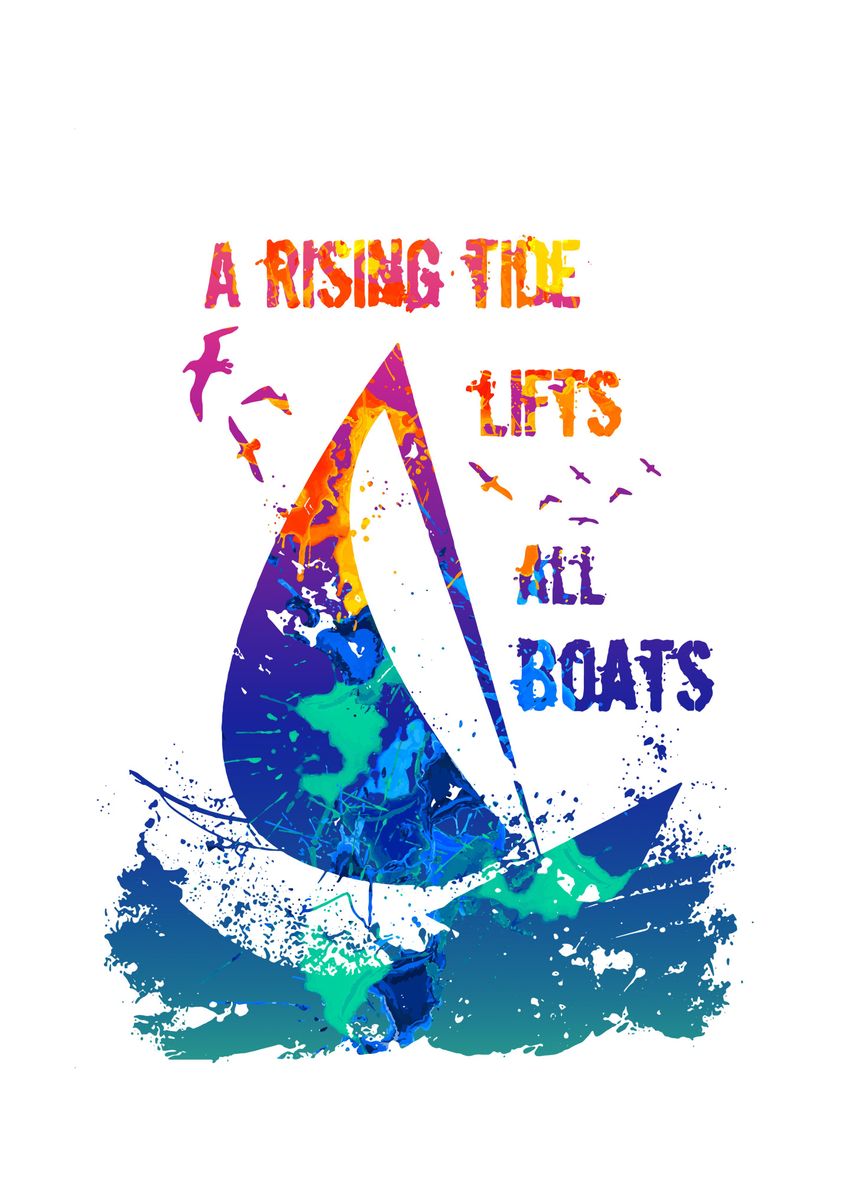 'Watercolors A rising tide ' Poster, picture, metal print, paint by ...