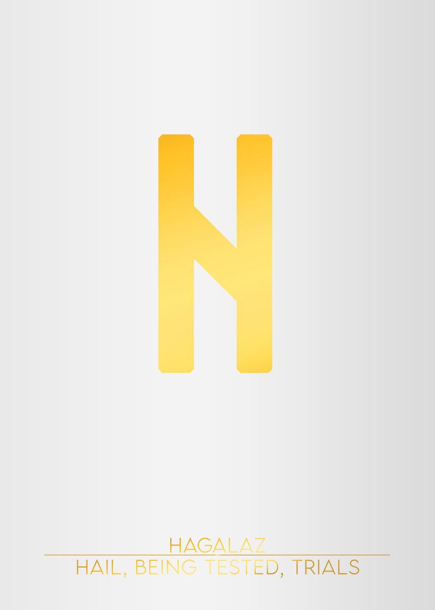 'Hagalaz Rune' Poster, picture, metal print, paint by HTomas | Displate