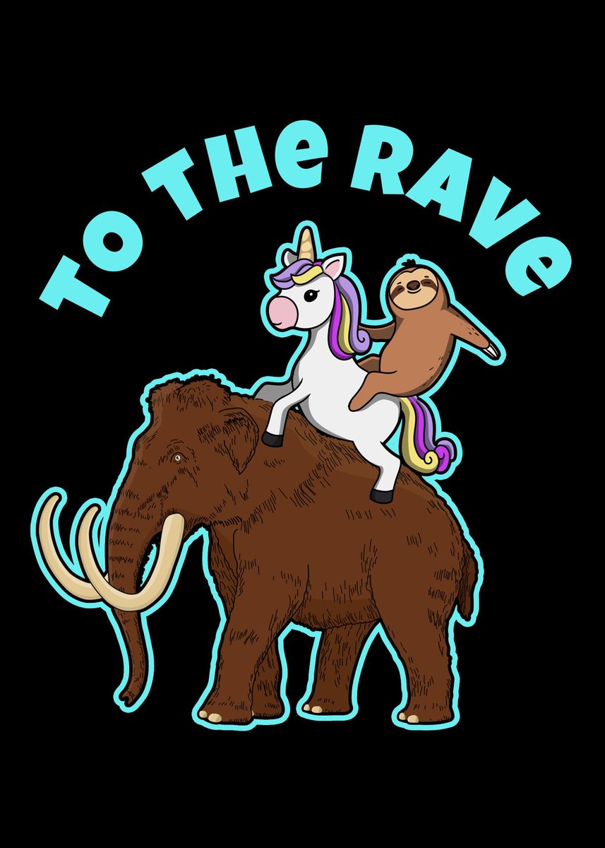 'To The Rave' Poster, picture, metal print, paint by Hexor | Displate