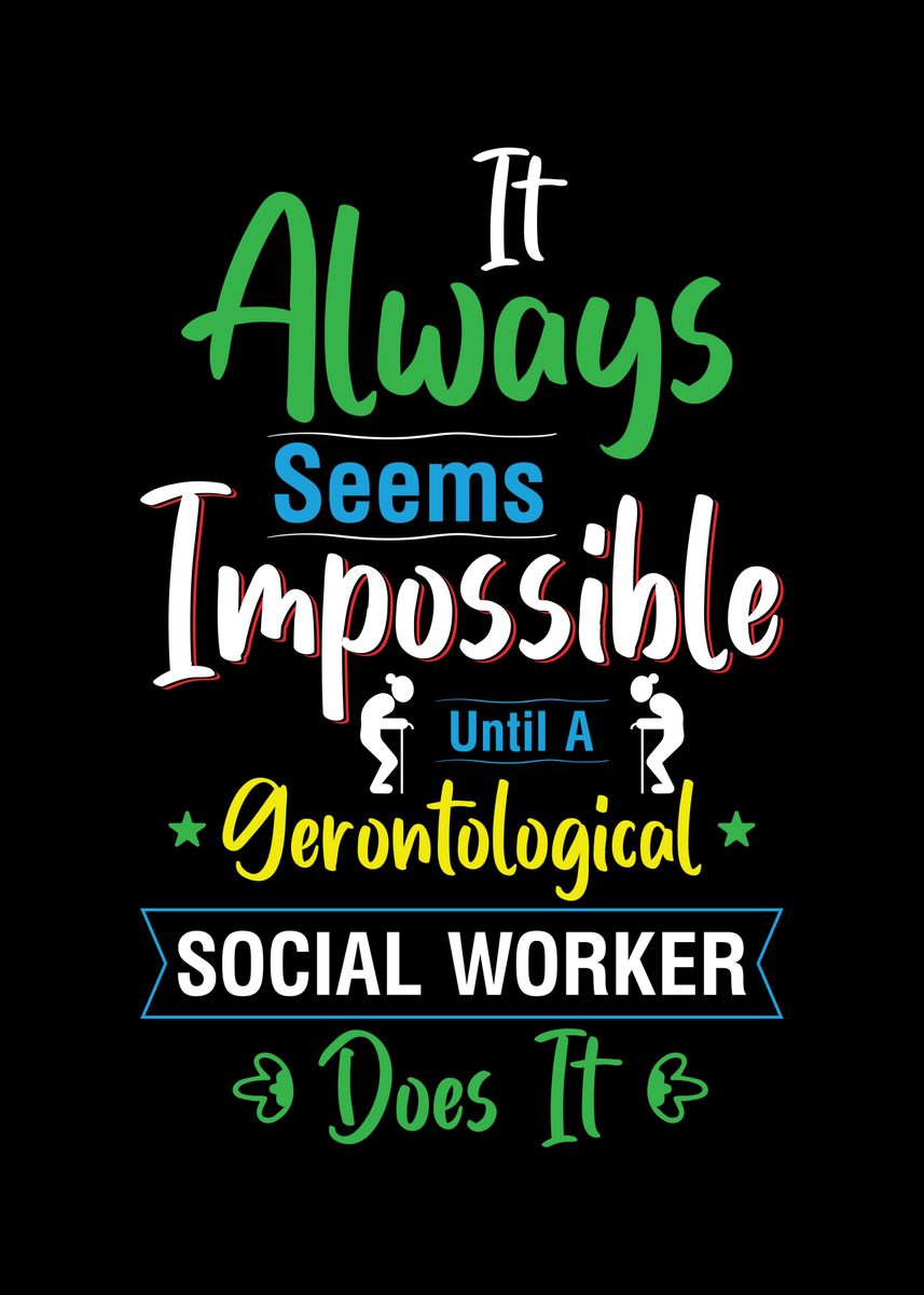 'Social Worker' Poster, picture, metal print, paint by Lukes Pixel ...